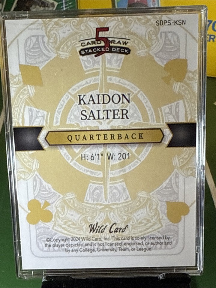 Kaidon Salter 2024 Wild Card 5 Card Draw Stacked Deck Red #1/2 | eBay