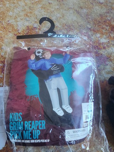 Kids Grim Reaper Pick Me Up Inflatable Costume Boys G… - Gem