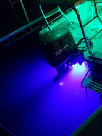 BLUE BTS LED BOAT DRAIN PLUG LIGHT 1200 LUMEN UNDERWATER TRANSOM ...
