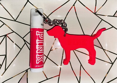 VICTORIA'S SECRET PINK LIP BALM SPF 15 DOG KEYCHAIN NEW RARE HTF | eBay