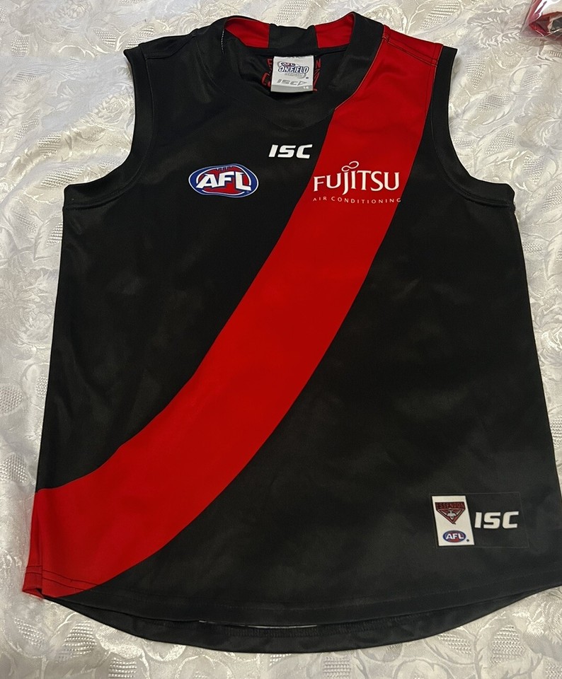 Essendon ISC Youth-14 Tank Jersey Jumper Bombers AFL Vintage Offical ...