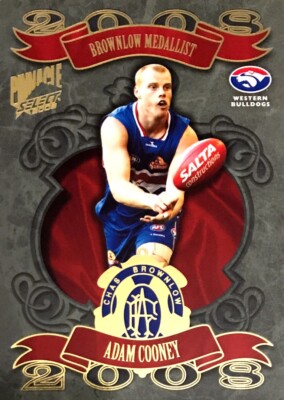 2009 AFL SELECT PINNACLE ADAM COONEY WESTERN BULLDOGS BROWNLOW MEDAL ...