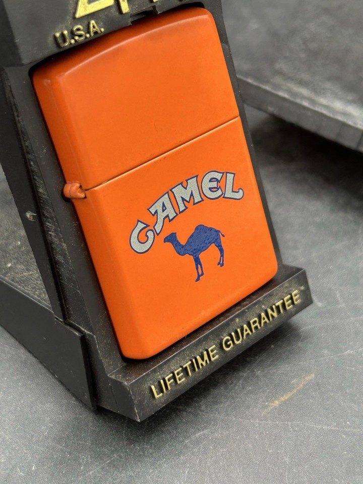 Vintage Camel Beast Logo Orange Matte Zippo Lighter (I believe unstruck ...