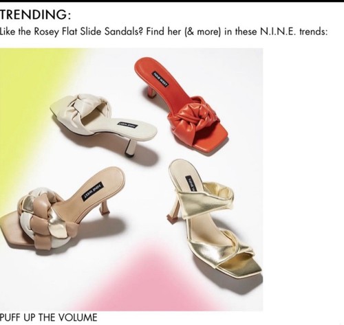 HTF! Nine West FALL Rosey Flat Slide Blood “Orange” Sandals Size 9 NIB ...