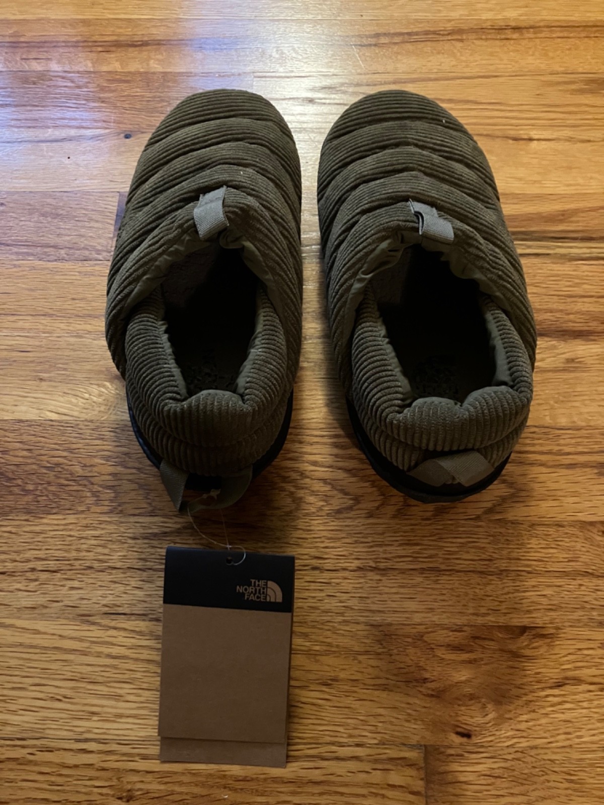 NEW NIB The North Face Nuptse Mule Goose Down Outdoor Slippers Green ...