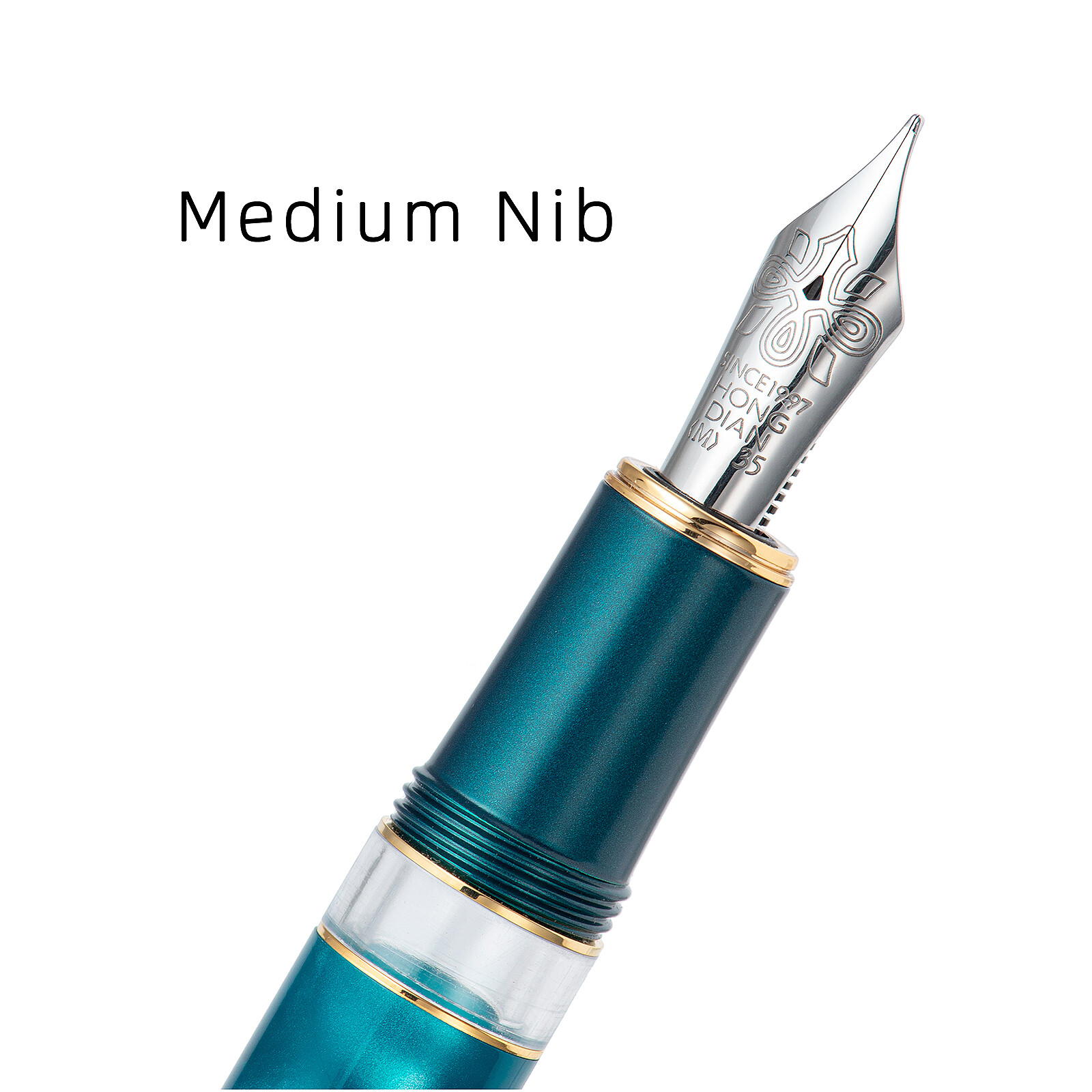 Hongdian N7 Resin Piston Fountain Pen, EF/ F/ M/ Long Knife Nib Writing ...