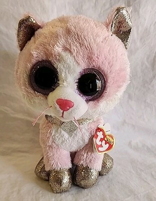 TY Beanie Boos - FIONA the Pink Cat (Glitter Eyes) (9 inch) | eBay