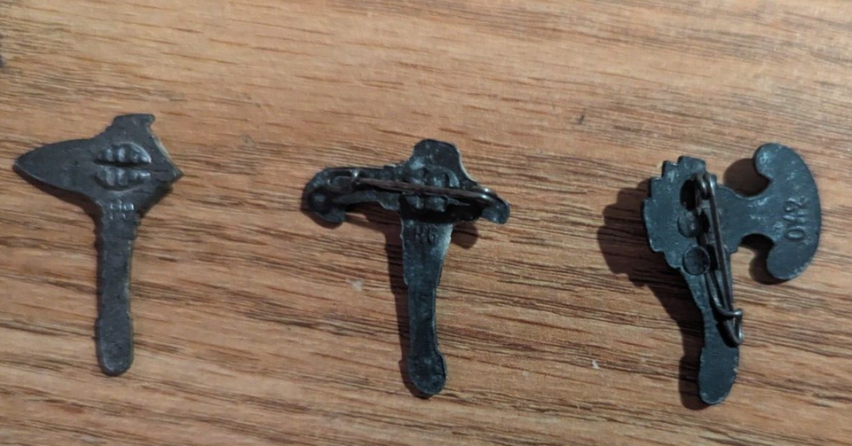 German WWII WHW Metal Axe Pins | eBay