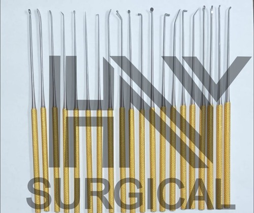 Rhoton Micro Dissector Set 20 Pieces with Gold Neurosurgery Surgical ...