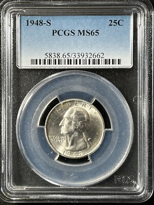 1948-S 25C Washington Quarter Dollar PCGS MS65 33932662 | eBay