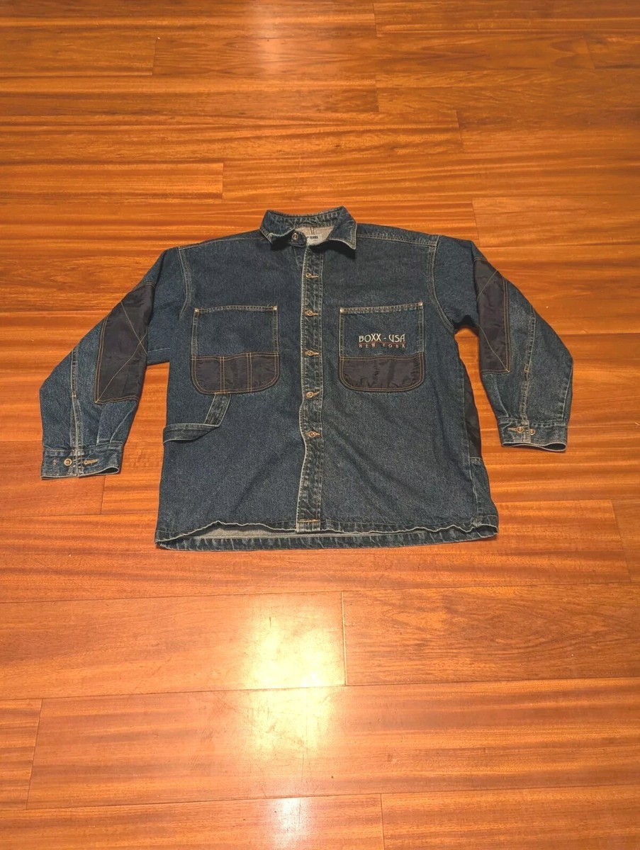 Vtg Boxx Denim Set Y2K Grail Jeans Jacket sz L 34x32 Hip Hop Vtg Boxx Denim Set Y2K Grail Jeans Jacket sz L 34x32 Hip Hop