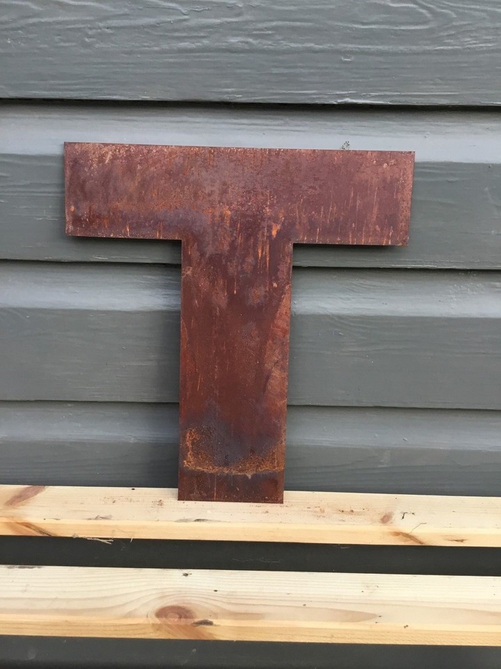 10 Inch rusty metal letters and numbers shop sign home COMBINED POSTAGE ...