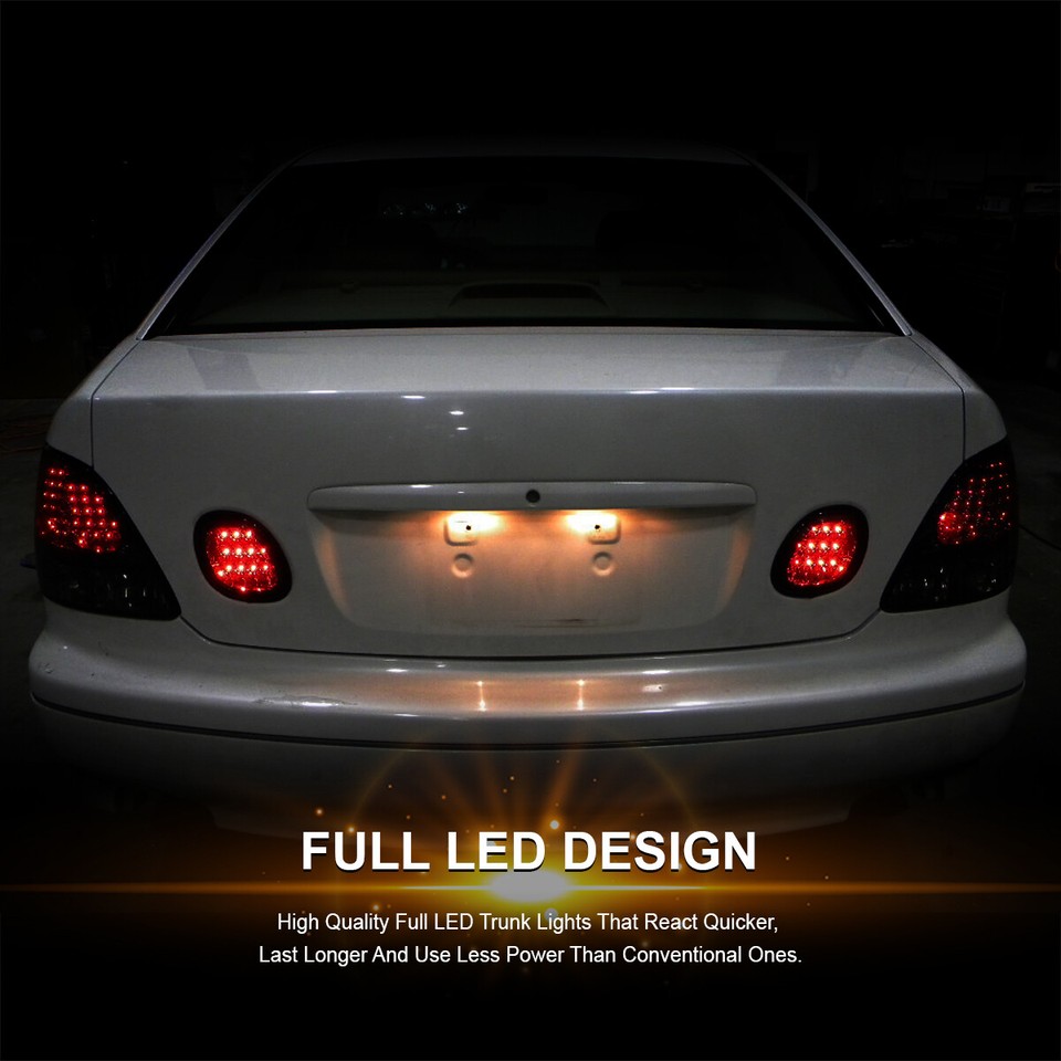 Smoke Fits 1998-2005 Lexus GS300 GS400 GS430 LED Tail Lights Lamps Left ...