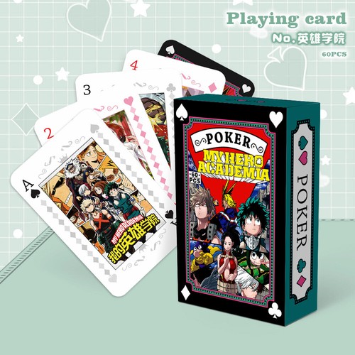 Game Cards Poker My Hero Academia Anime Cards Playing Game Collection ...