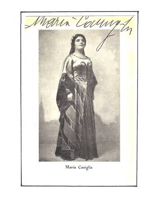 MARIA CANIGLIA ITALIAN SOPRANO Or. Signed Photo H/TONE | eBay