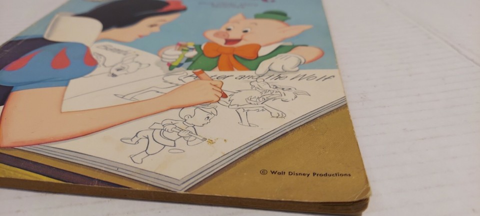 11972 Whitman Coloring Book Walt Disneys Fairy Tales To Color Mickey ...