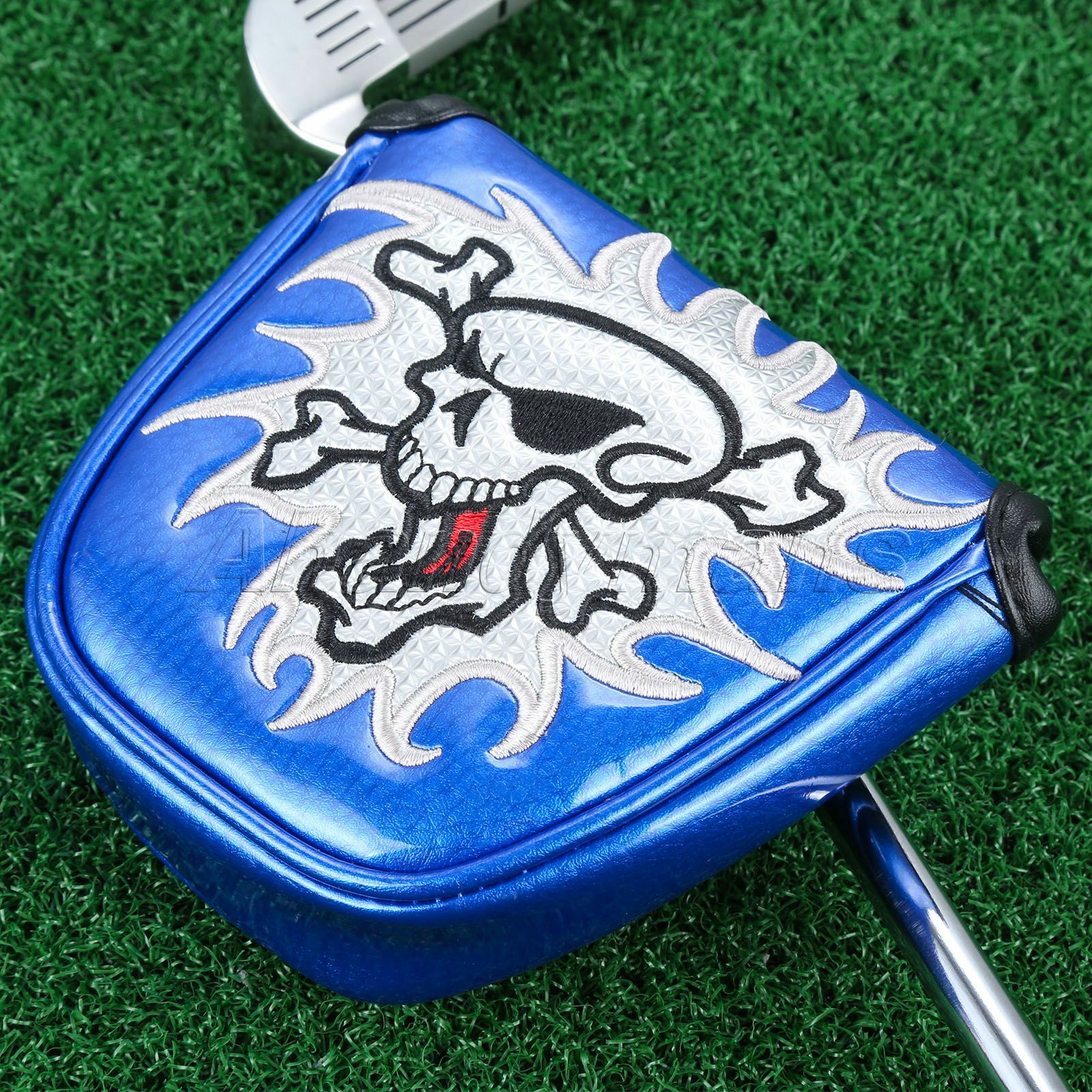Cool Skull Pattern Mallet Style Golf Putter Head Cover Magnetic Putter ...