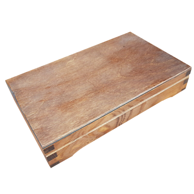 WOODEN BOX 20x11.5x3.2CM IN OAK COLOR | eBay