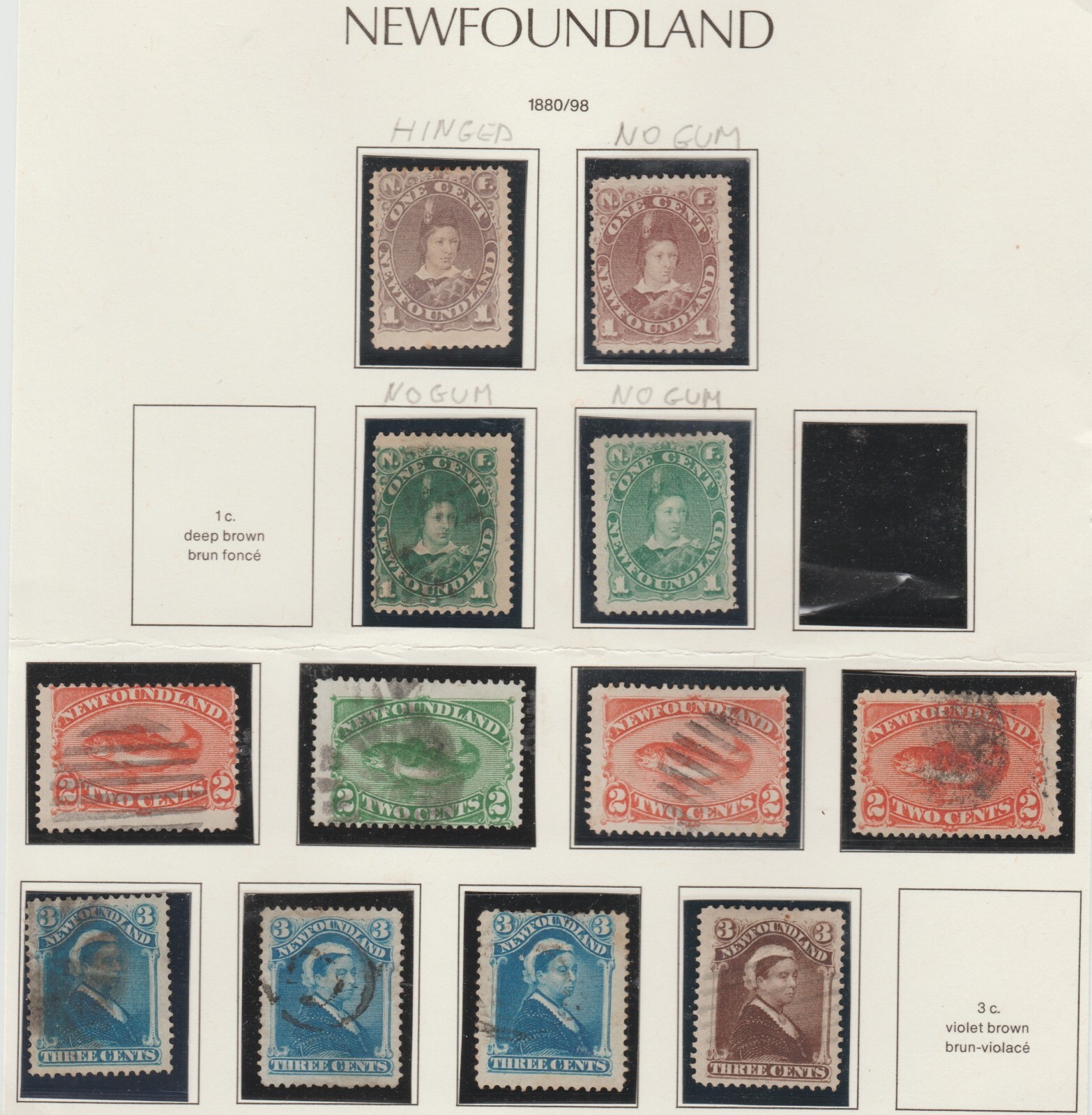 Newfoundland 1880-1898 group of mint and used singles | eBay