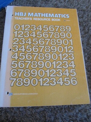 HBJ Harcourt MATHEMATICS MATH TEACHER'S RESOURCE BOOK Level 8 1981 ...