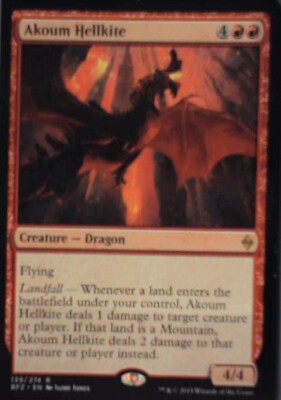 Akoum Hellkite - Battle for Zendikar: #139, Magic: The Gathering Lp ...