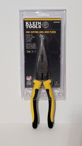Klein Tools USA JOURNEYMAN GRIP J203-8N-SEN 8" Side Cutting Long Nose ...