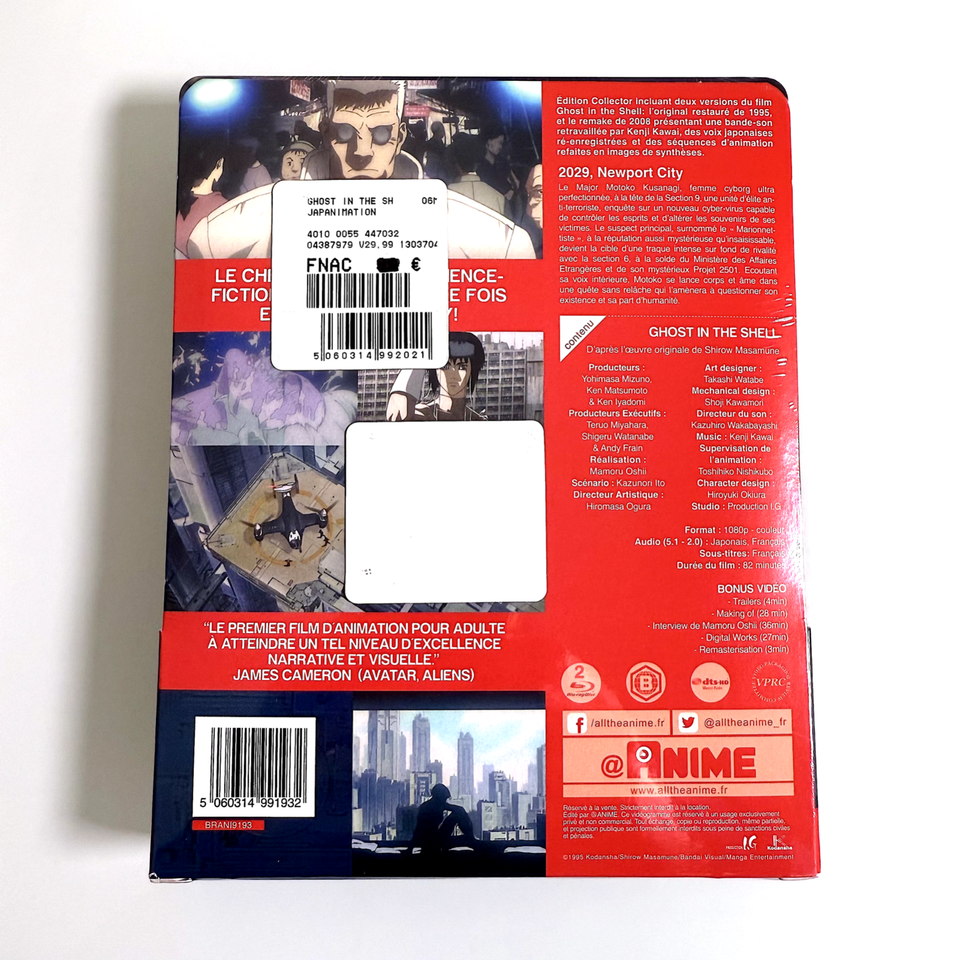 Ghost In The Shell Édition Collector SteelBook Blu-ray Édition Spéciale ...