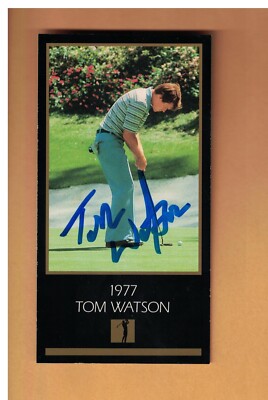 TOM WATSON AUTOGRAPHED THE MASTERS COLLECTION CHAMPIONS GOLF CARD ...