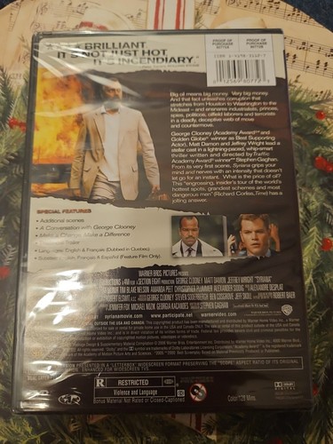 Syriana (DVD, 2006, Widescreen Edition) George Clooney Matt Damon ...