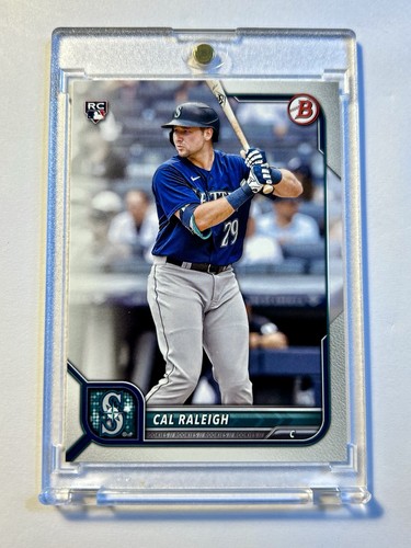 FREE SHIP! Cal Raleigh 2022 Bowman ROOKIE CARD RC 🔥 MARINERS HR DERBY ...