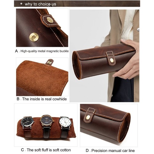 3 Watch Storage Roll for 3 Watches Exquisite for Organizer | eBay