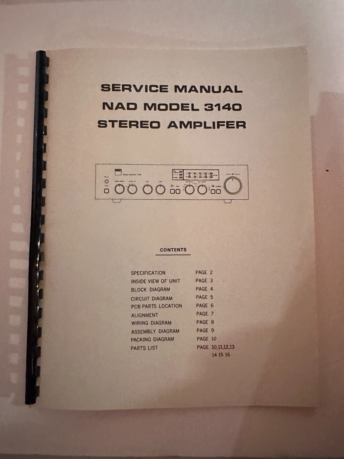 NAD Model 3140 Stereo Amplifier Service Manual | eBay