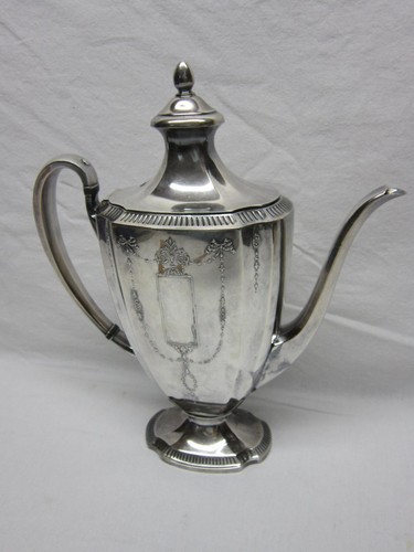 Oneida Community Silverplate Grosvenor Pattern Tea / Coffee Pot Vtg Old ...