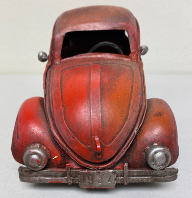 Vintage 1934 plate TINPLATE MODEL RED BEETLE CAR | eBay