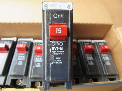 Eaton Cutler-Hammer BRF115 Fire Alarm Circuit Breaker 1P 15A 120/240V ...