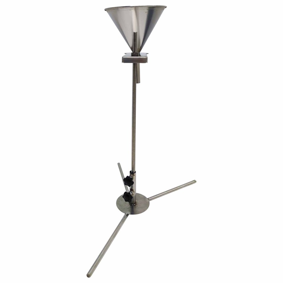 SUS304 Feeding Hopper with Support Stand 9.8" High 9.8" Top 0.8" Bottom ...