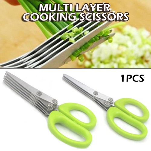 Shredding Scissors 5 Blade Multi Cut Security Paper Shredder Herb ...