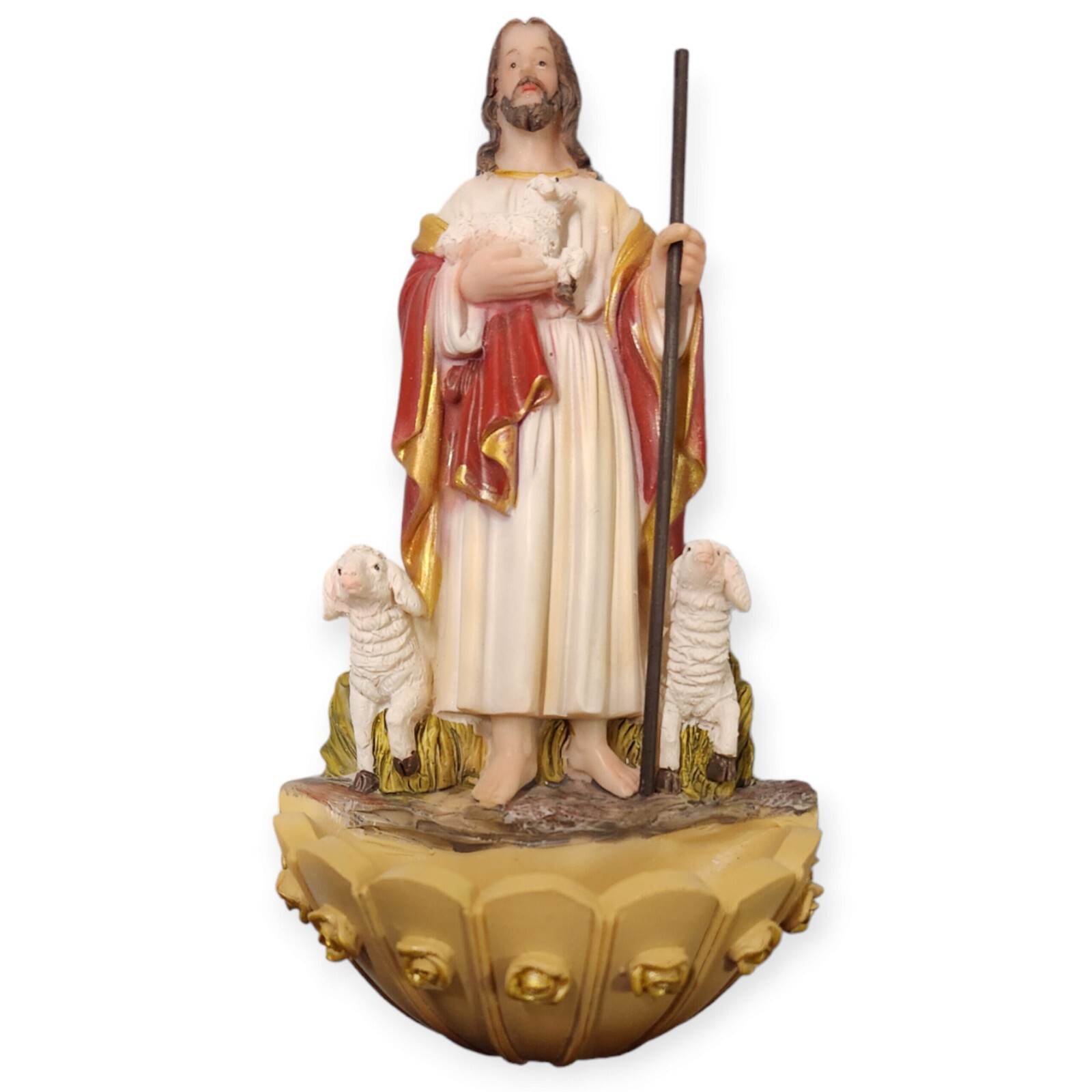 8" Good Shepherd Holy Family Wall Font Holy Water Fountain Fuente ...