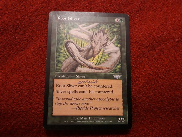 Sliver Rooted Root Silver Legions Card Magic MTG Rare Vo IN | eBay