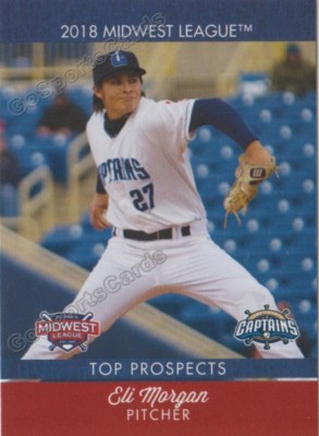 2018 Midwest League Top Prospects MWL Eli Morgan RC Rookie Indians | eBay