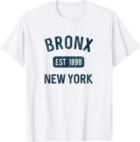 Bronx NY Gifts Souvenir New York City Vintage Bronx EST 1898 T-Shirt ...