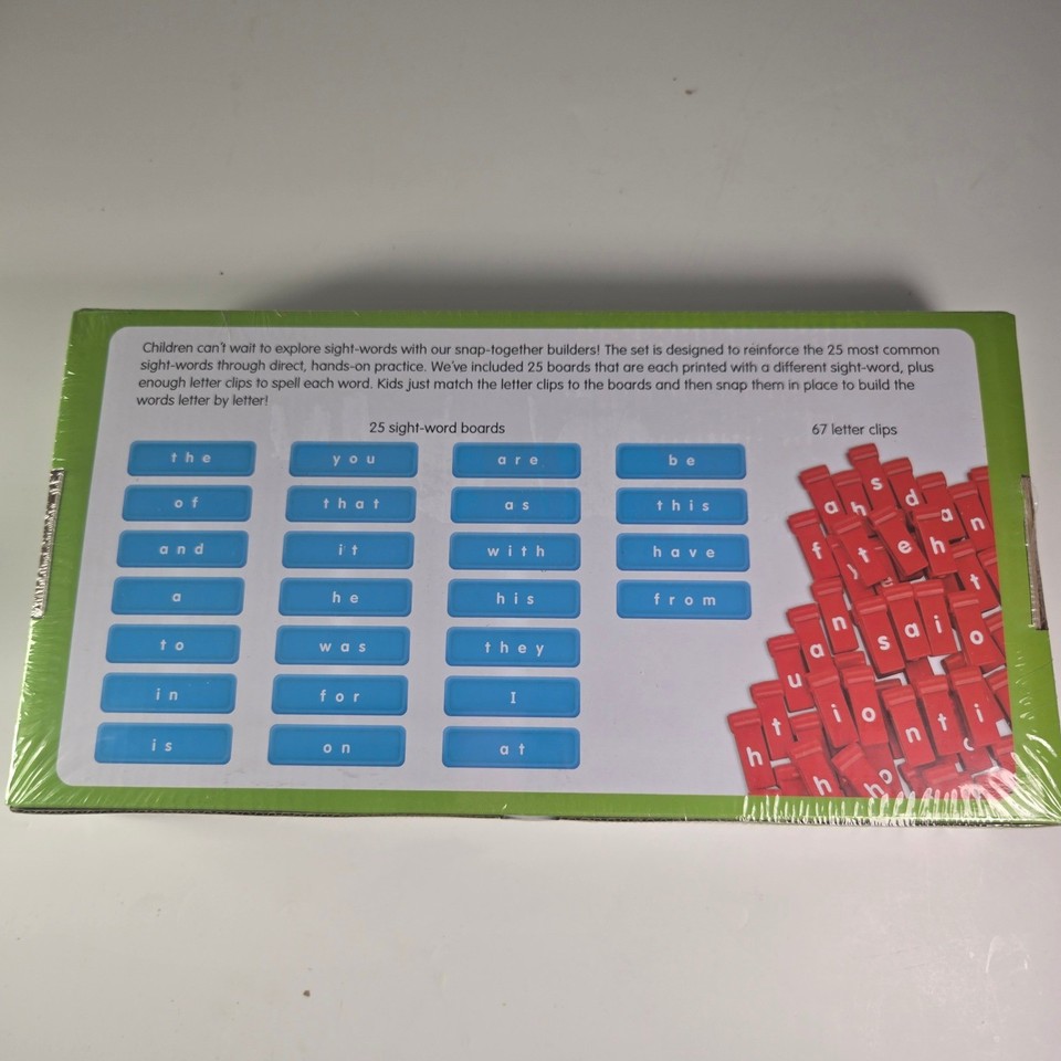 Lakeshore Snap & Build Sight Words Level 1 Educational Learning Game ...