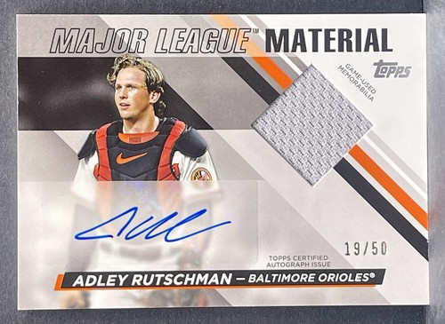 2024 Topps Major League Material Adley Rutschman AUTO PATCH /50 Orioles ...
