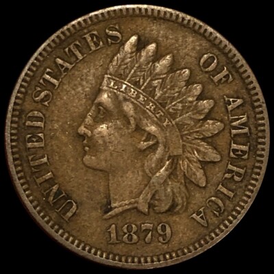 1879 Indian Head Cent AU+ Almost Uncirculated FILL LIBERTY Nice Coin ...