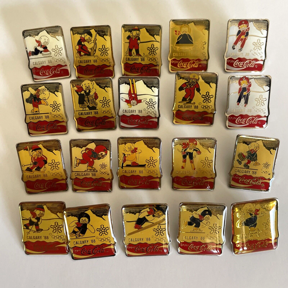 Calgary 1988 Winter Games Olympic 20 Pin Set / Hidy & Howdy Mascots ...