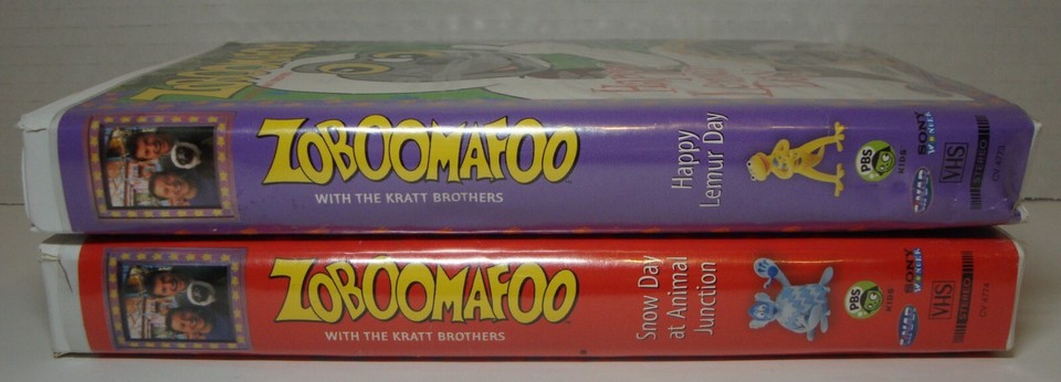 LOT OF 2 ZOBOOMAFOO HAPPY LEMUR DAY SNOW DAY AT ANIMAL JUNCTION VHS ...
