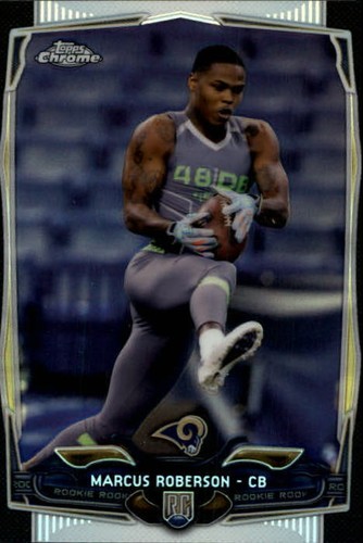 2014 Topps Chrome Black Refractors Rams Football Card #190 Marcus ...