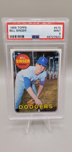 1969 TOPPS PSA 9 Mint #575 BILL SINGER Los Angeles Dodgers SET BREAK | eBay