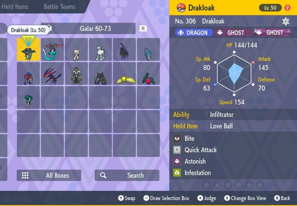 All Galar 73 Non-Shiny Pokemon Bundle New Gen 8 Mons Pokedex Scarlet ...