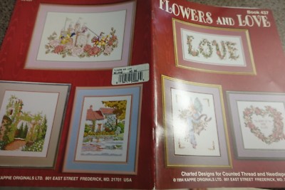 Flowers & Love Kappie 1994 Cross Stitch Pattern Book | eBay